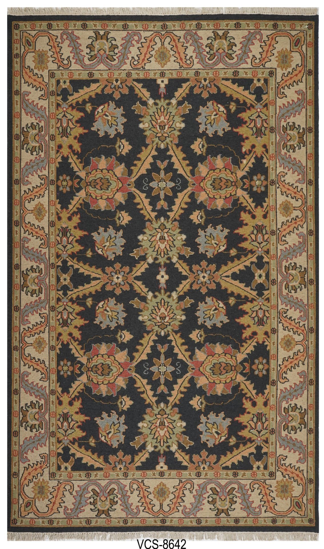 Rajmahal Resplendence Hand Knotted Soumak Carpet - Mirzapur Qaleen